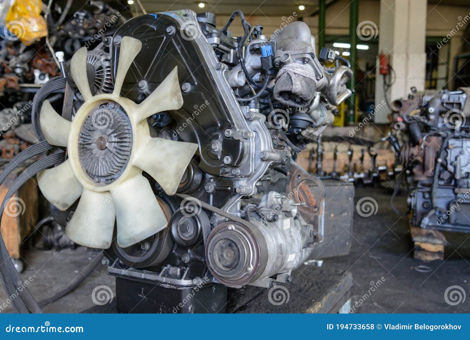 Old Engine Removed from the Car for Repair. Stock Photo - Image of ...