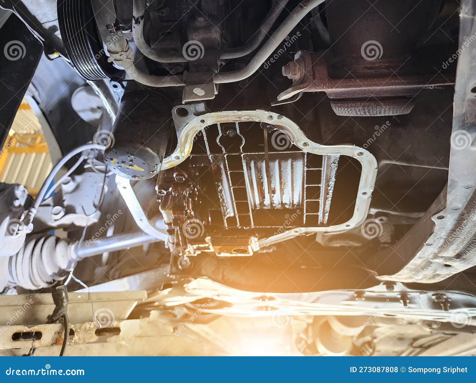 Old Engine Valve Open Engine Cover Engine Repair Stock Photo - Image of ...