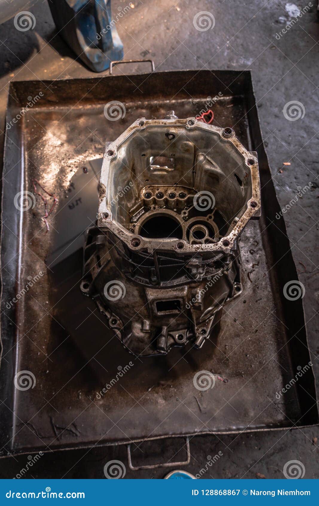 Old Engine Was Dismantled Washed and Maintained Stock Image - Image of ...