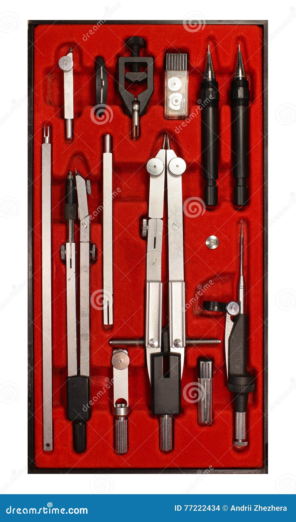 Old Engineering and Technical Drawing Toolset Isolated on White Stock ...