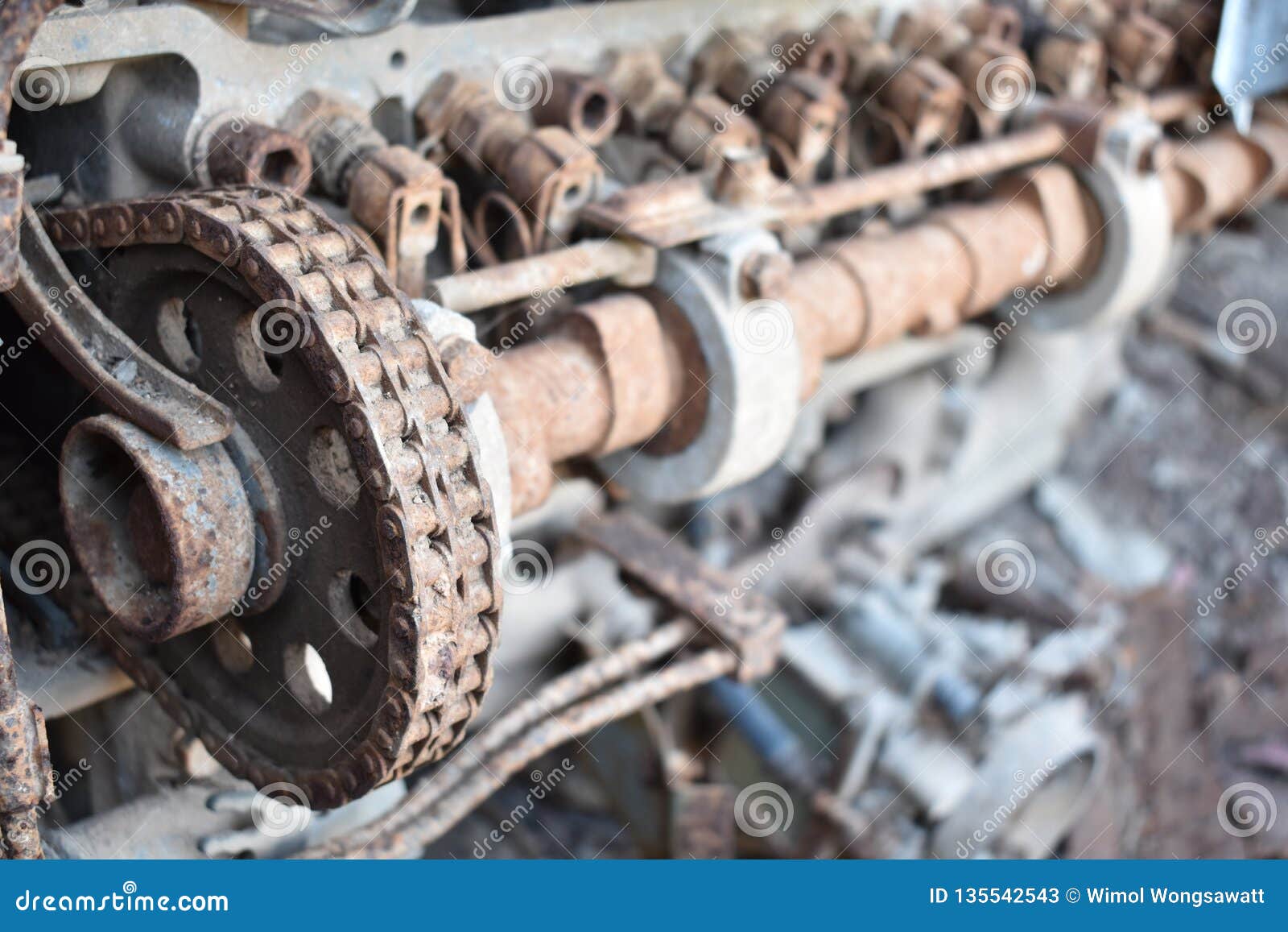 Old engine rusty stock image. Image of chain, closeup - 135542543