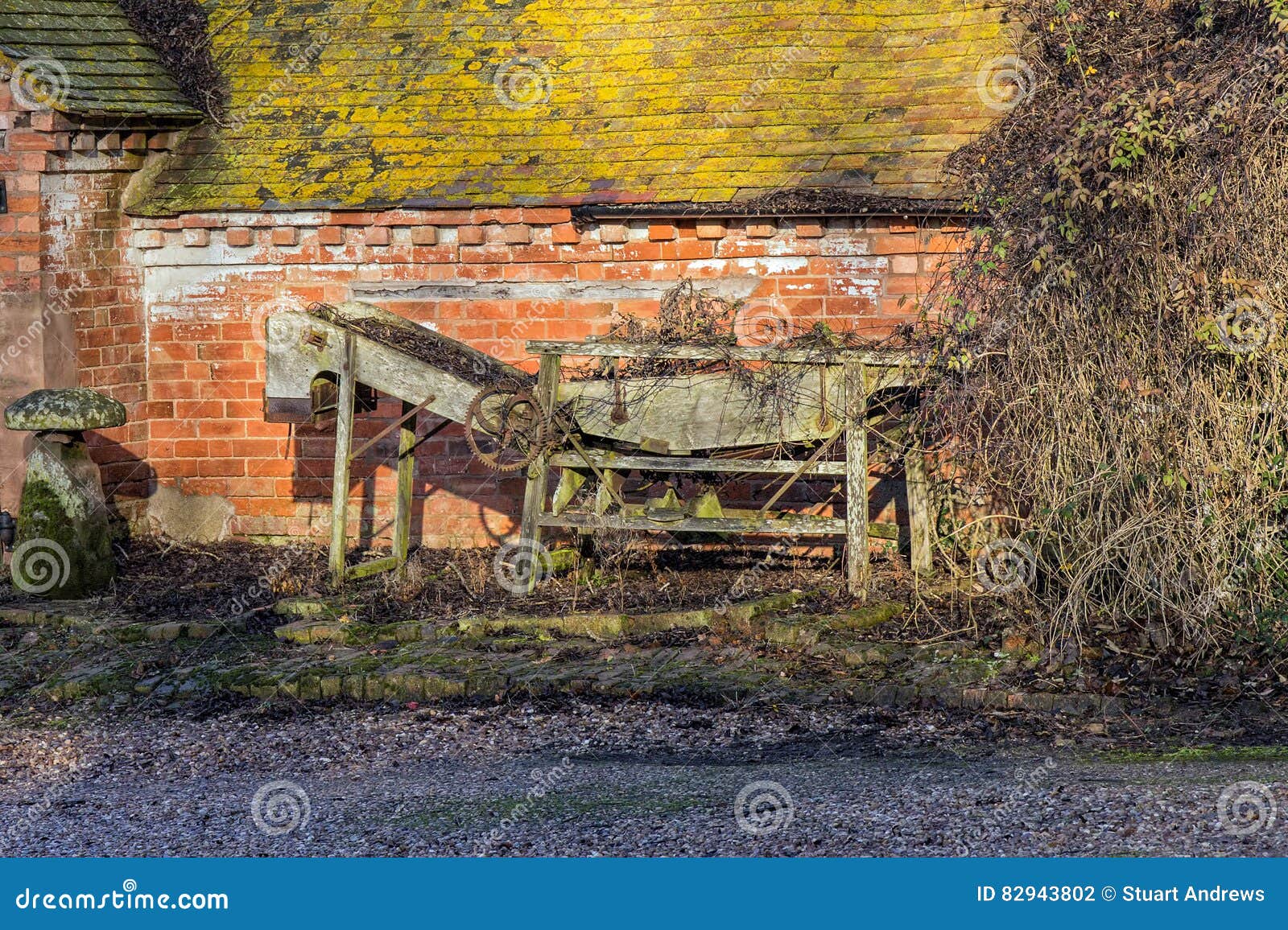 Old English Agricultural Grading Machine. Stock Photo - Image of ...