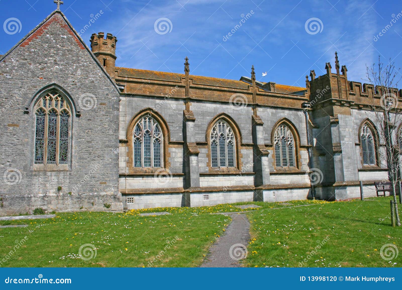 Old English church stock photo. Image of stonework, pathway - 13998120
