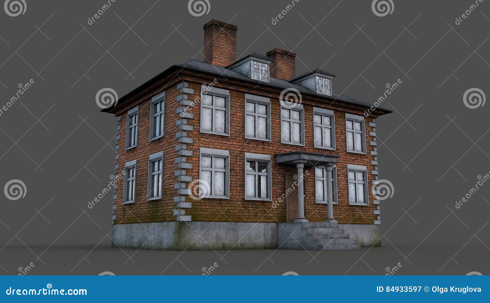 Old English Red Brick House. Stock Image - Image of estate, residential ...