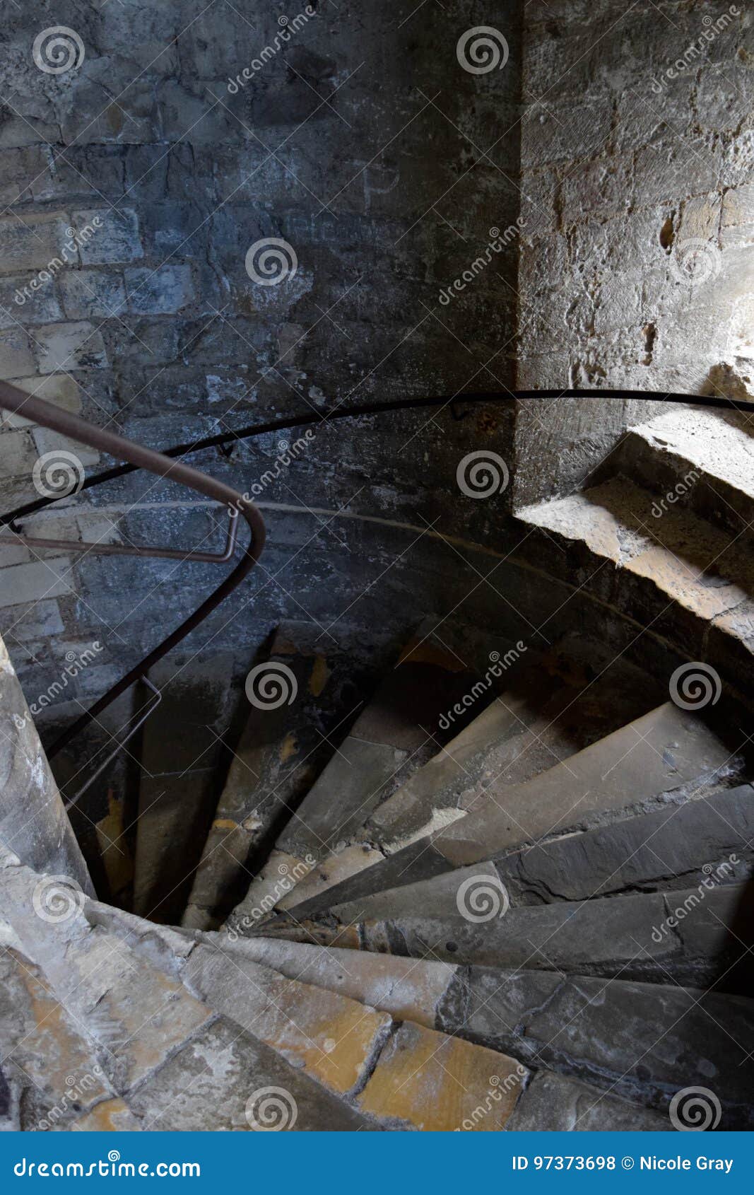 Spiral Staircase Inside a Medieval Castle Stock Photo - Image of ...