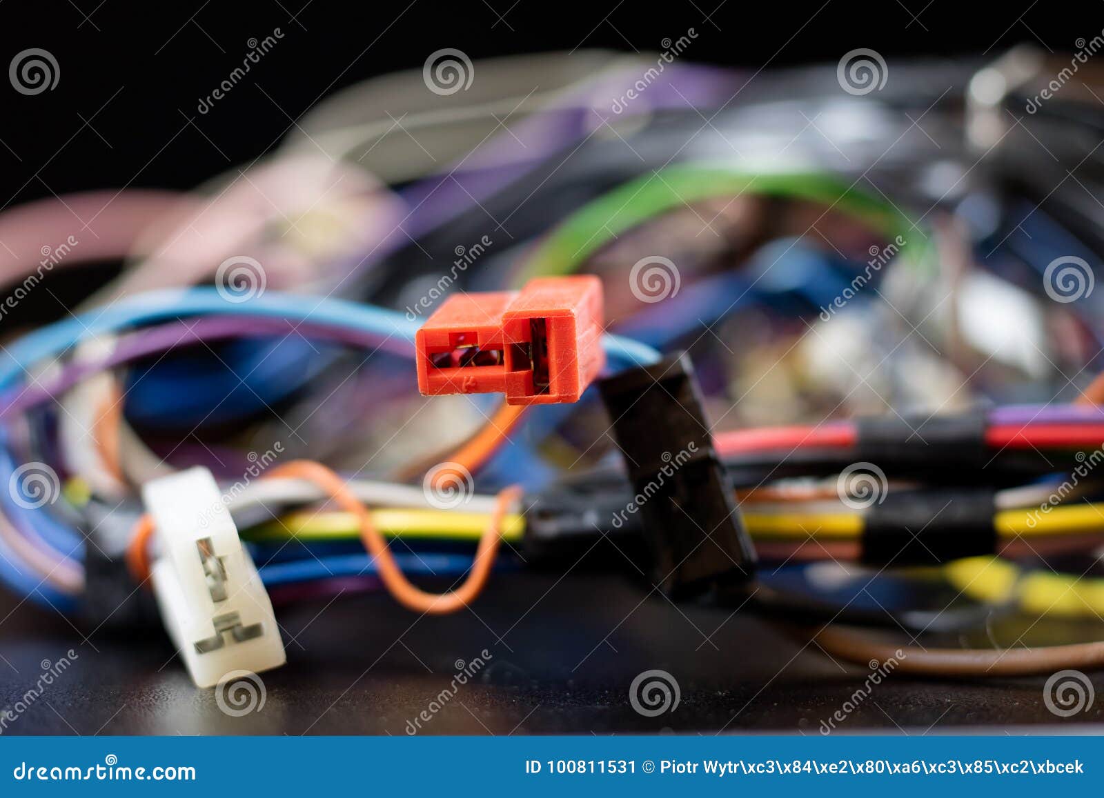 Old Entangled Cables, Electronics and Old Cable Connectors on a Stock ...