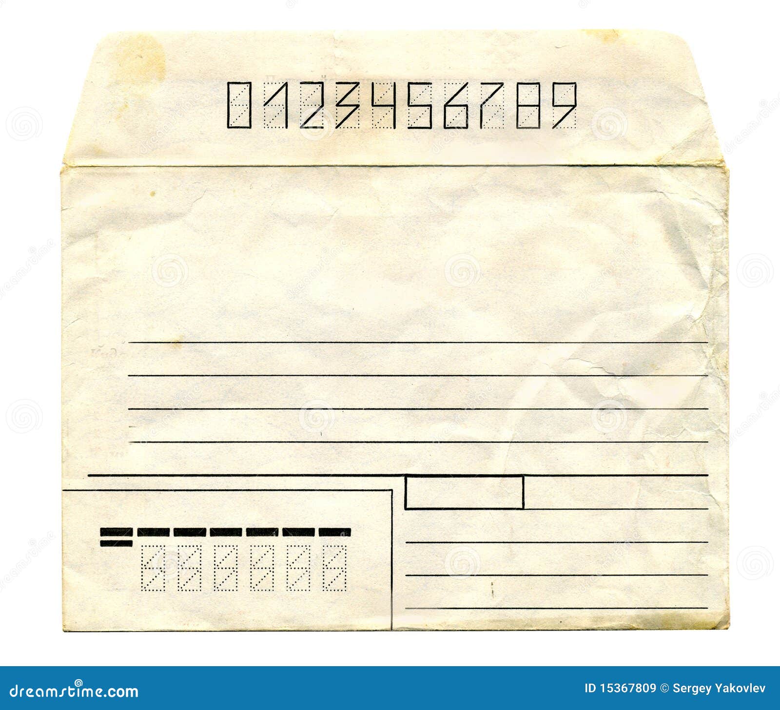 Old envelope stock image. Image of obsolete, messy, blank - 15367809