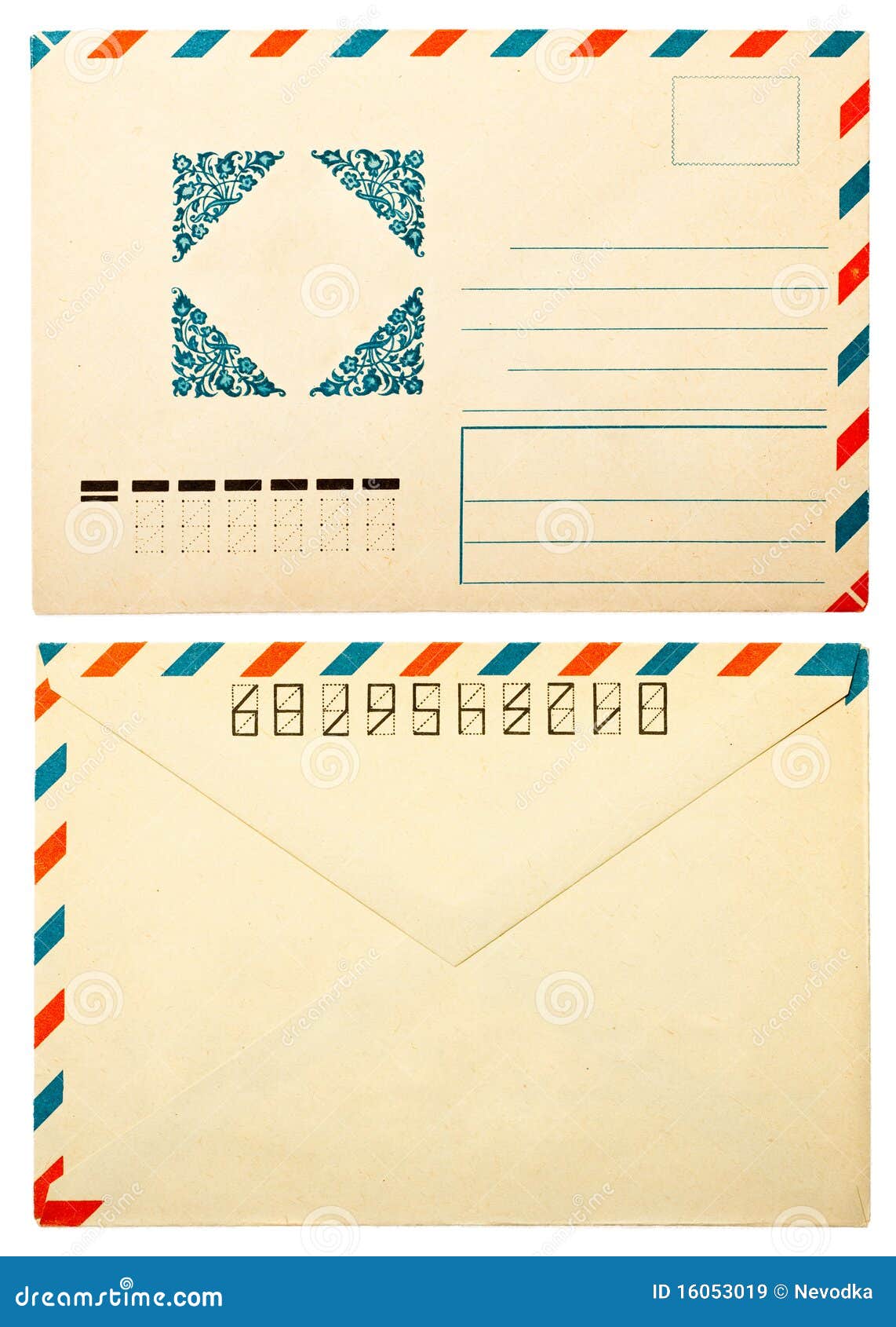 Old Envelope Front and Back Stock Image - Image of back, correspondence ...