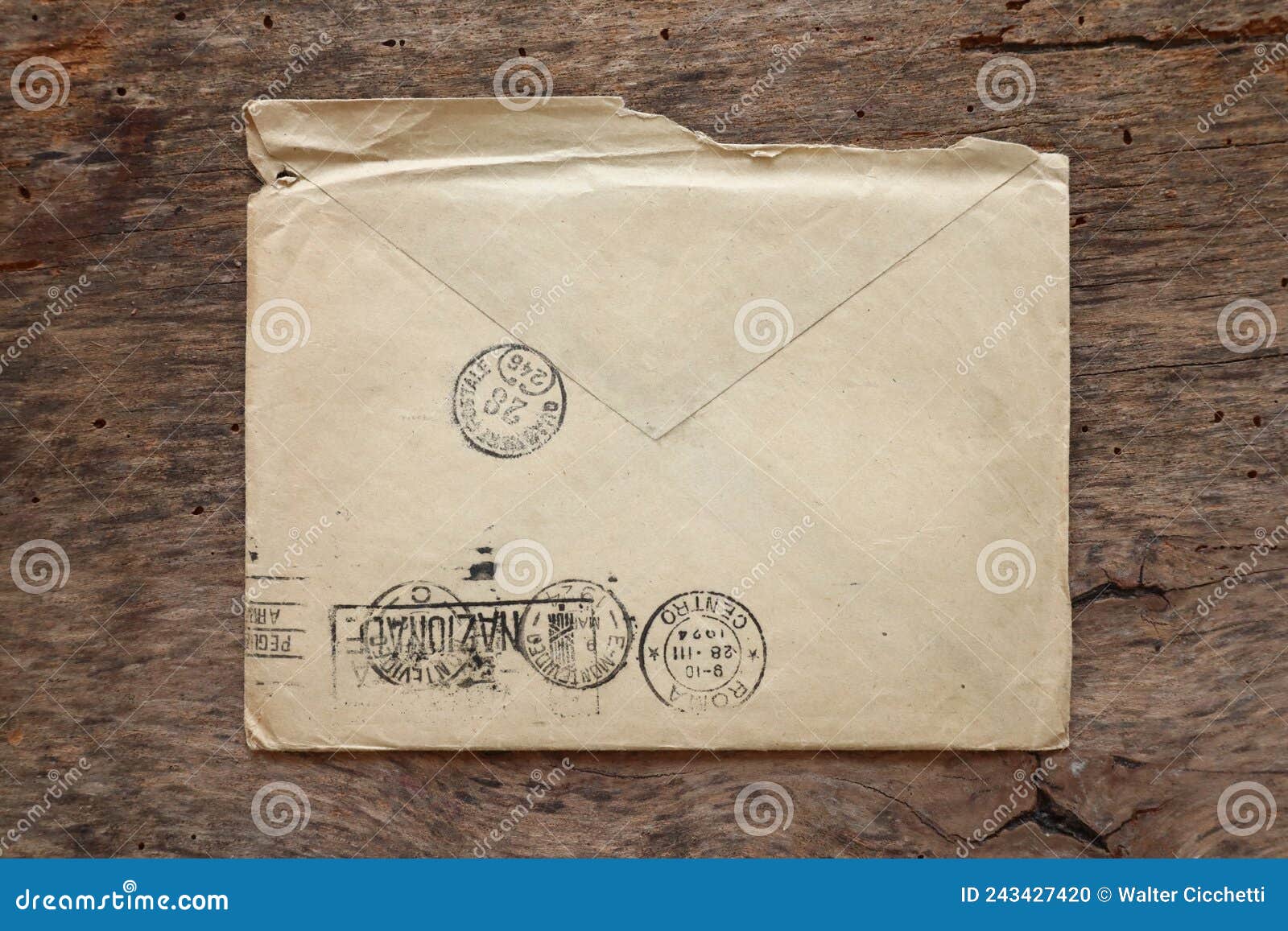 Old Envelope on a Original 1800s Wooden Background Stock Photo - Image ...
