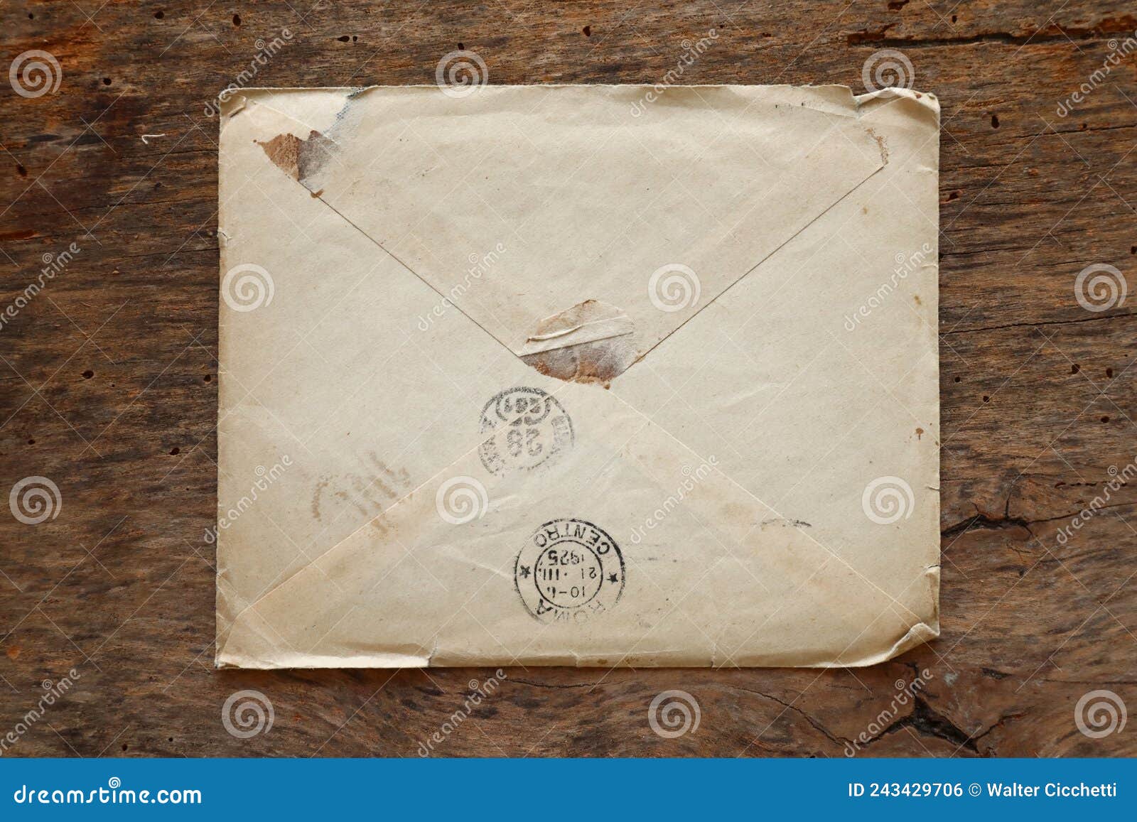 Old Envelope on a Original 1800s Wooden Background Stock Photo - Image ...