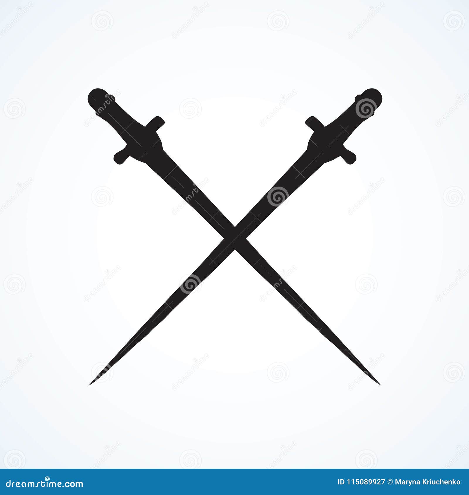 Old Epee. Vector drawing stock vector. Illustration of arms - 115089927