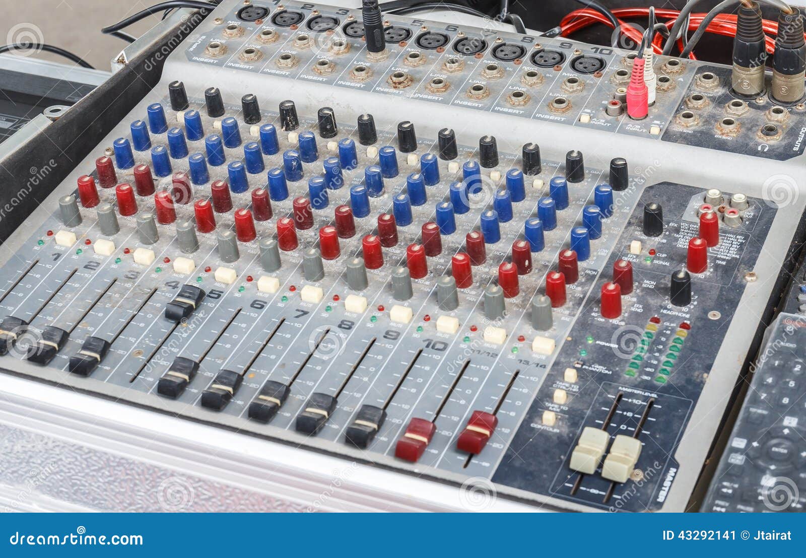 Old equalizer equipment. stock image. Image of media - 43292141