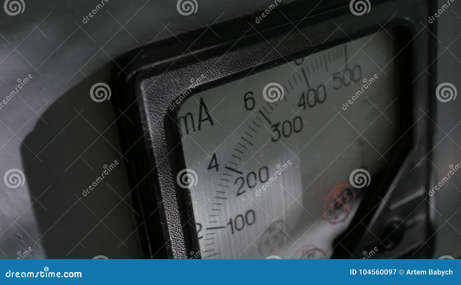 Old analog ammeter stock image. Image of antique, voltage - 104560097