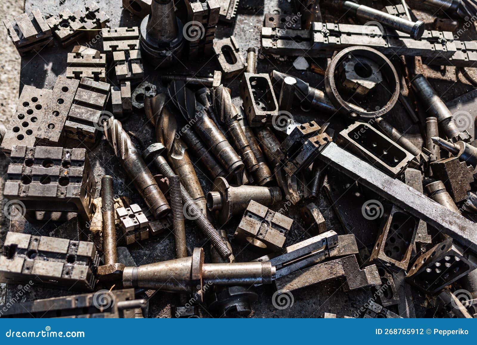 Old Equipment, Machines, Tools in an Abandoned Mechanical Factory Stock ...