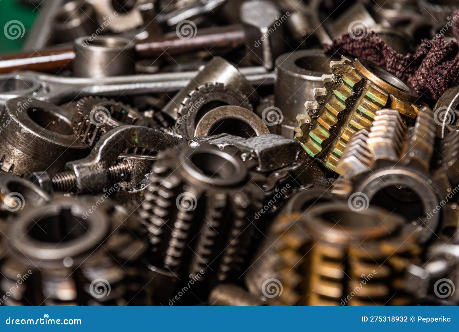 Old Equipment, Tools in a Rustic Style in an Abandoned Mechanical ...