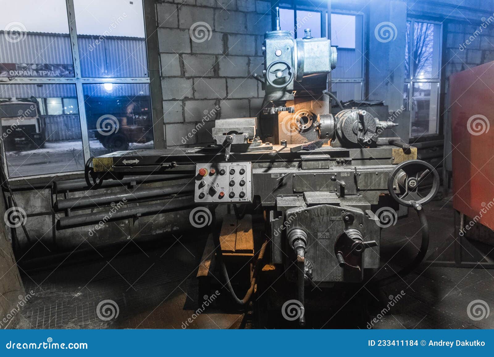 Old Equipment Milling Machine for Metal Processing in the Workshop of ...