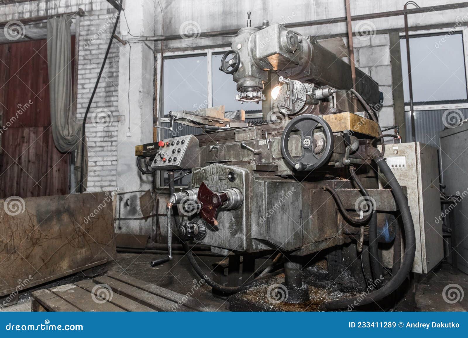 Old Equipment Milling Machine for Metal Processing in the Workshop of ...