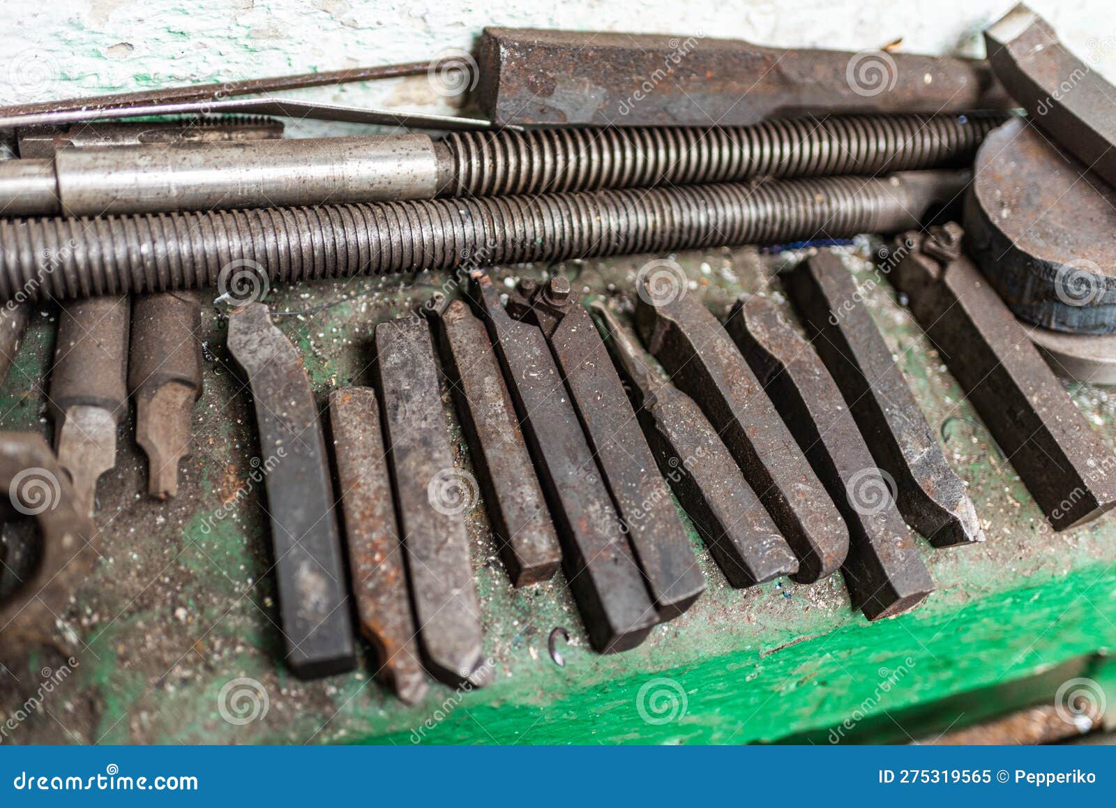 Old Equipment, Tools in a Rustic Style in an Abandoned Mechanical ...