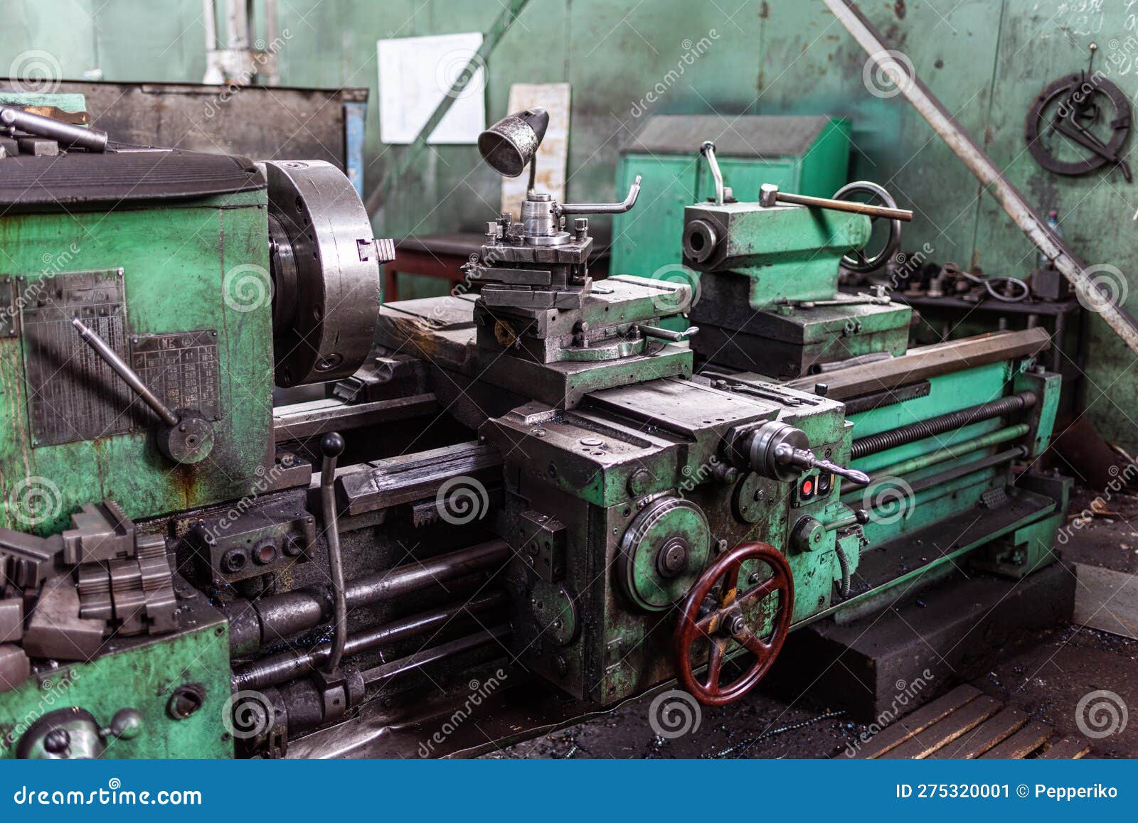 Old Equipment, Tools in a Rustic Style in an Abandoned Mechanical ...