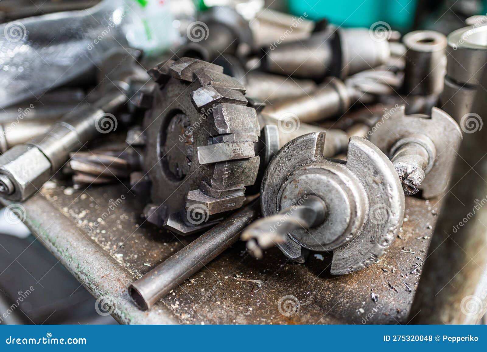 Old Equipment, Tools in a Rustic Style in an Abandoned Mechanical ...