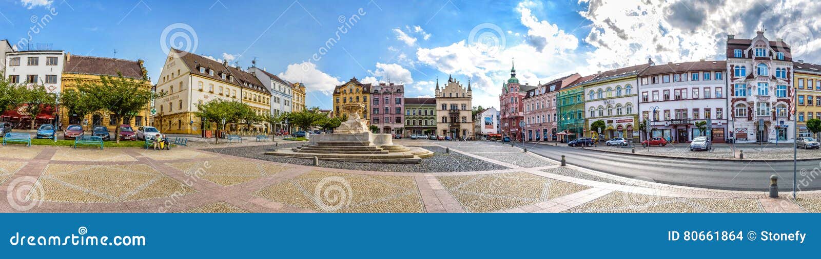 Old European Town Center Square Editorial Stock Image - Image of ...