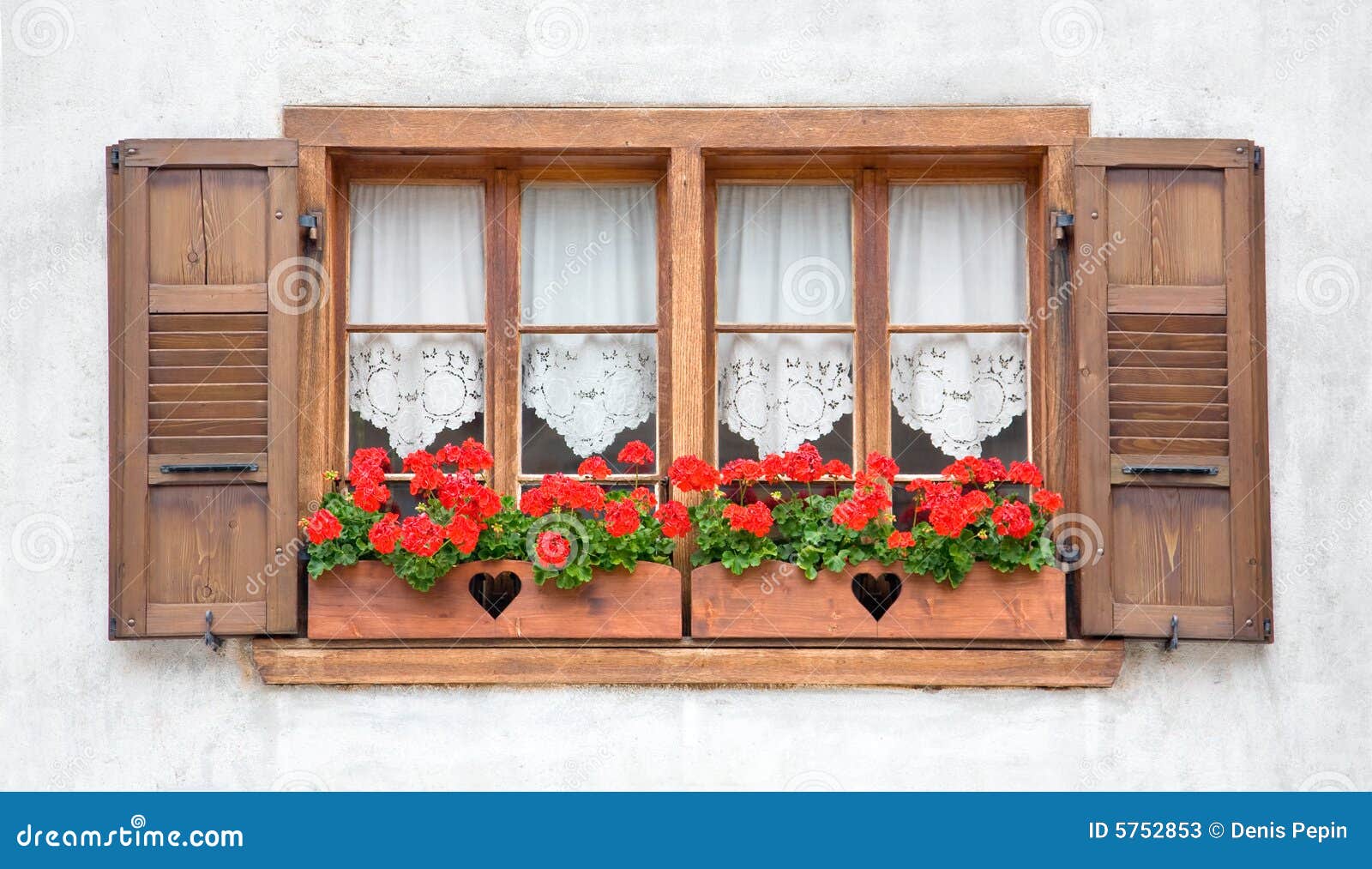 Old European Wooden Windows Stock Image - Image of village, antique ...