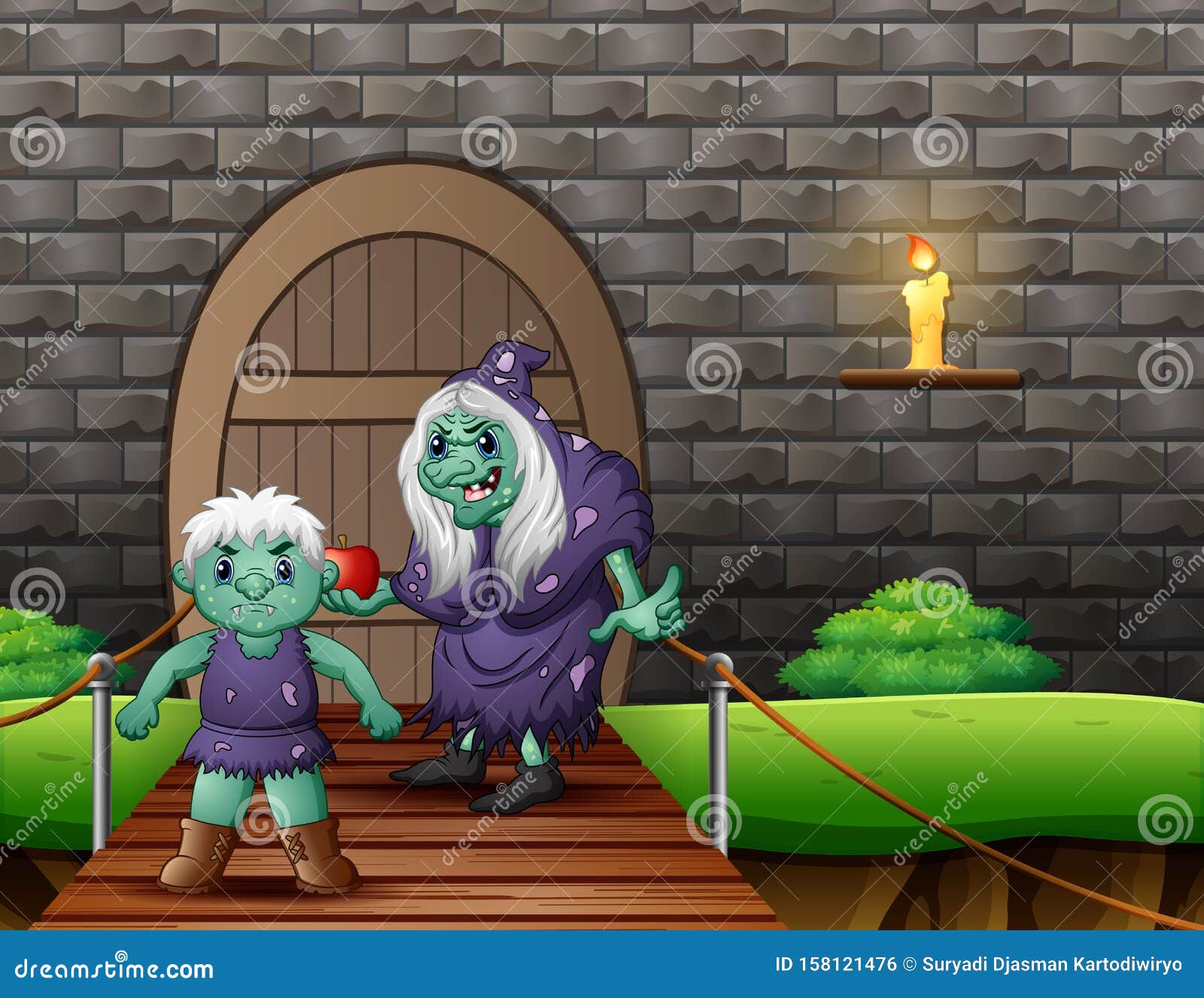 Evil Giant Spirit Statue Parade In Bali Vector Illustration ...