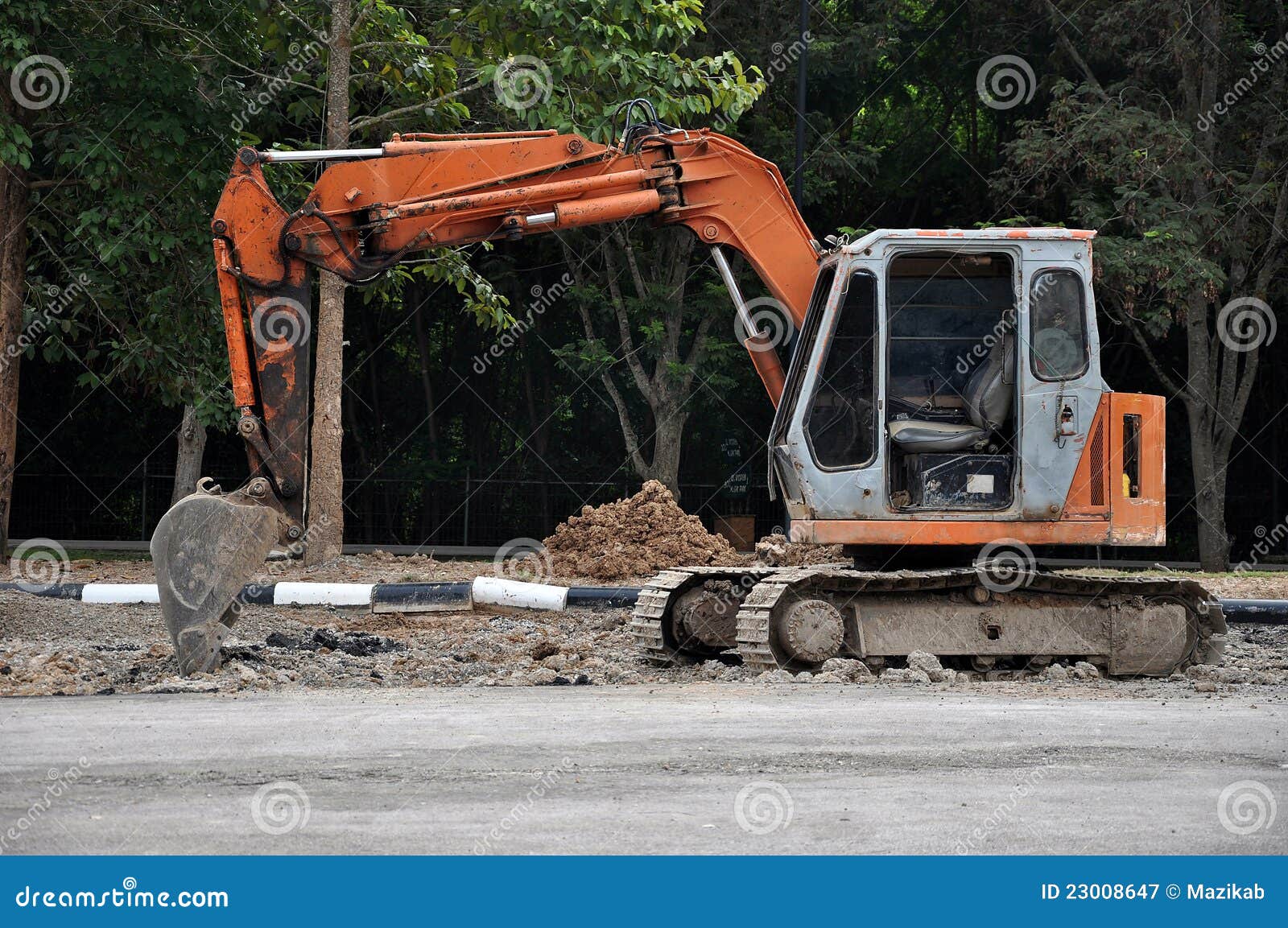 Old excavator stock image. Image of heavy, engineering - 23008647