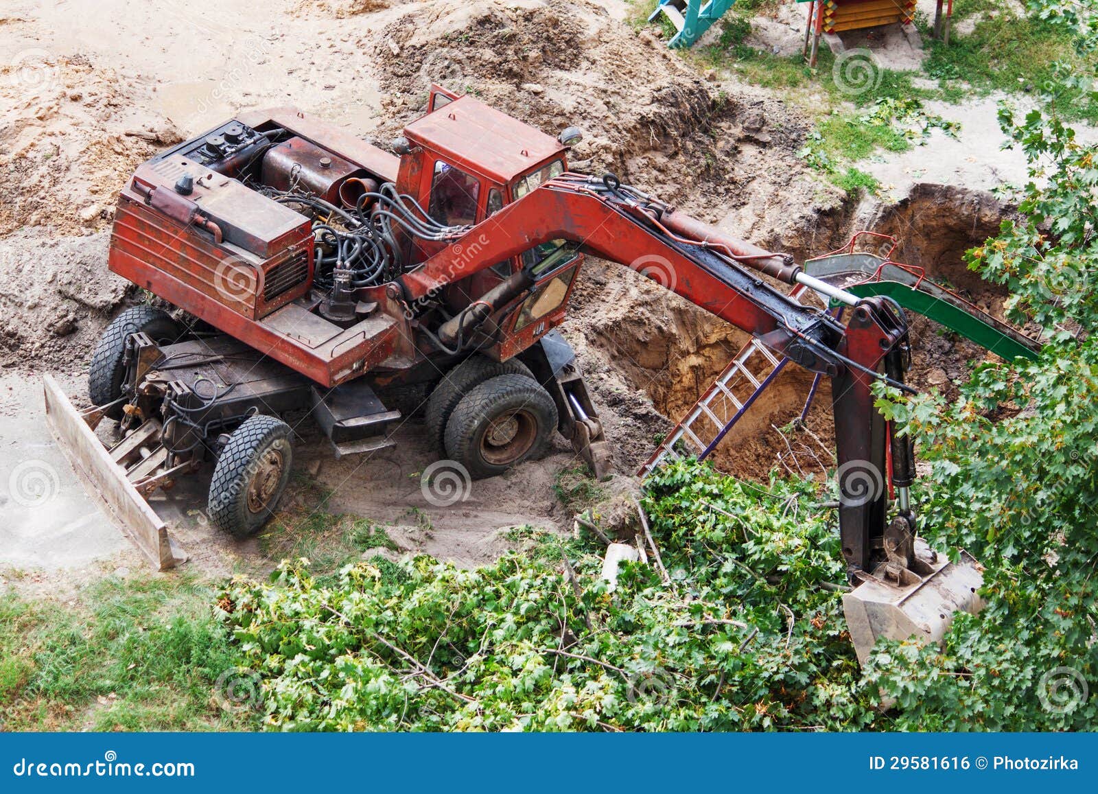 Old excavator stock photo. Image of metal, earth, bulldozer - 29581616