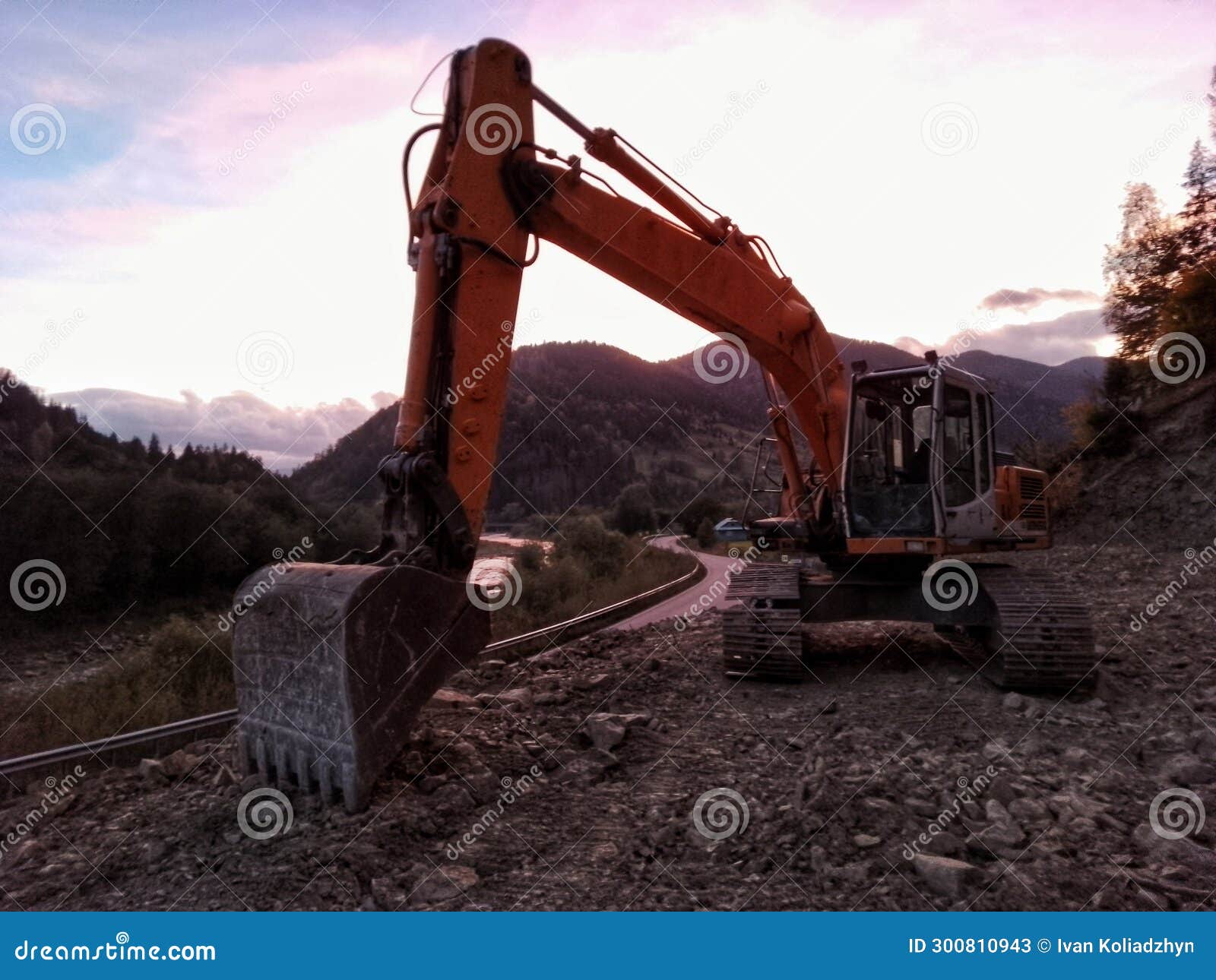 Old Excavator in the Quarry Stock Image - Image of industrial, loader ...