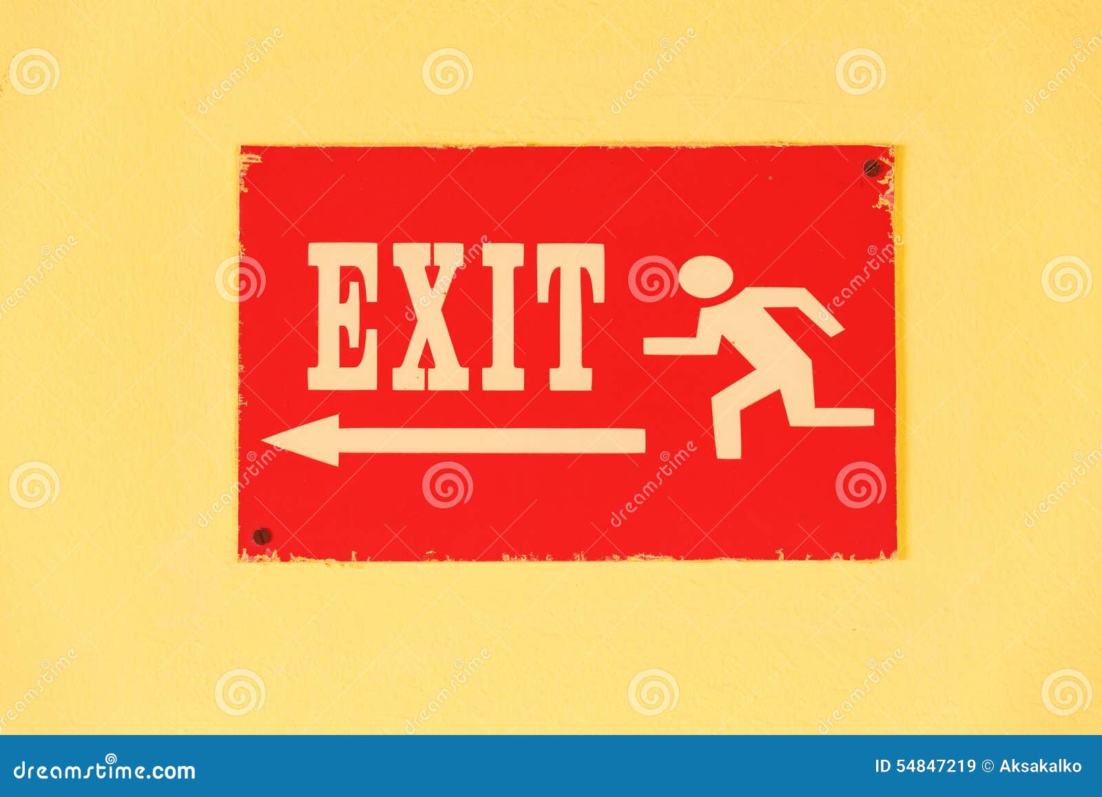 Old exit sign stock image. Image of doorway, building - 54847219