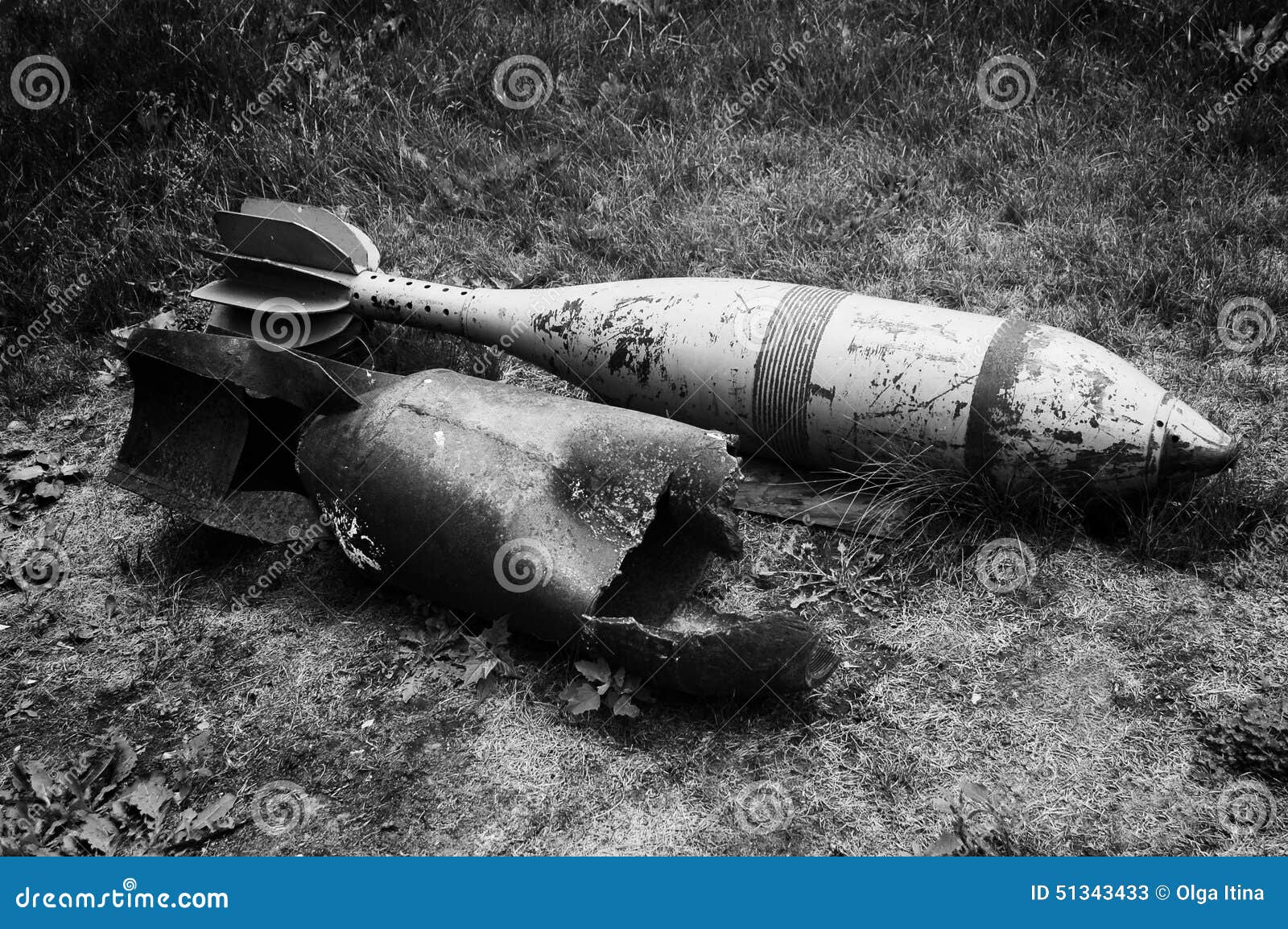 Old Exploded and Unexploded Missiles of Second World War Stock Image ...