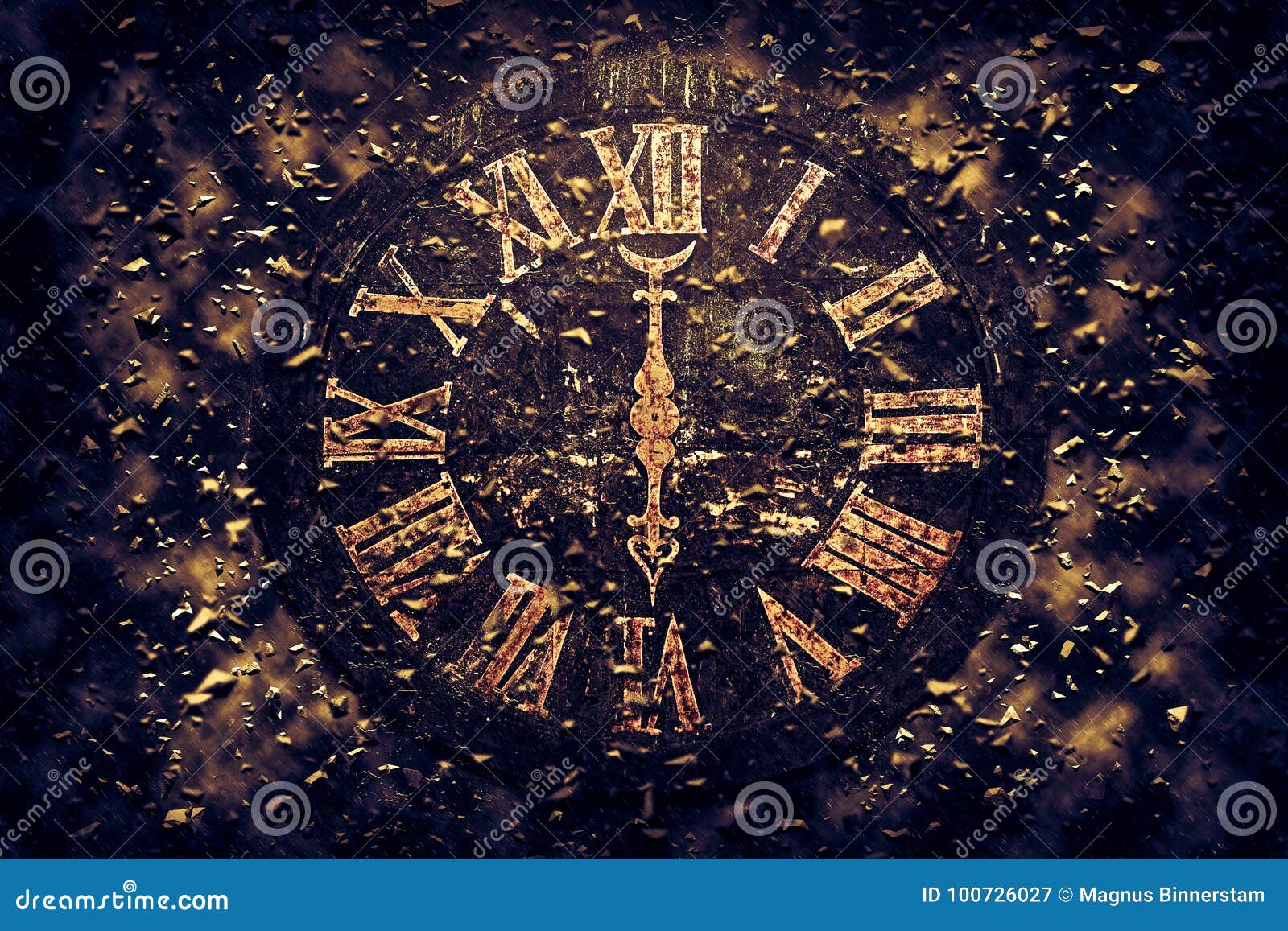 Old exploding clock dial stock image. Image of numbers - 100726027