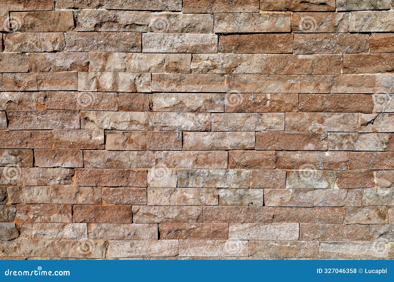 Old External Stone Wall Made of Brown Limestone Bricks. Stock Photo ...