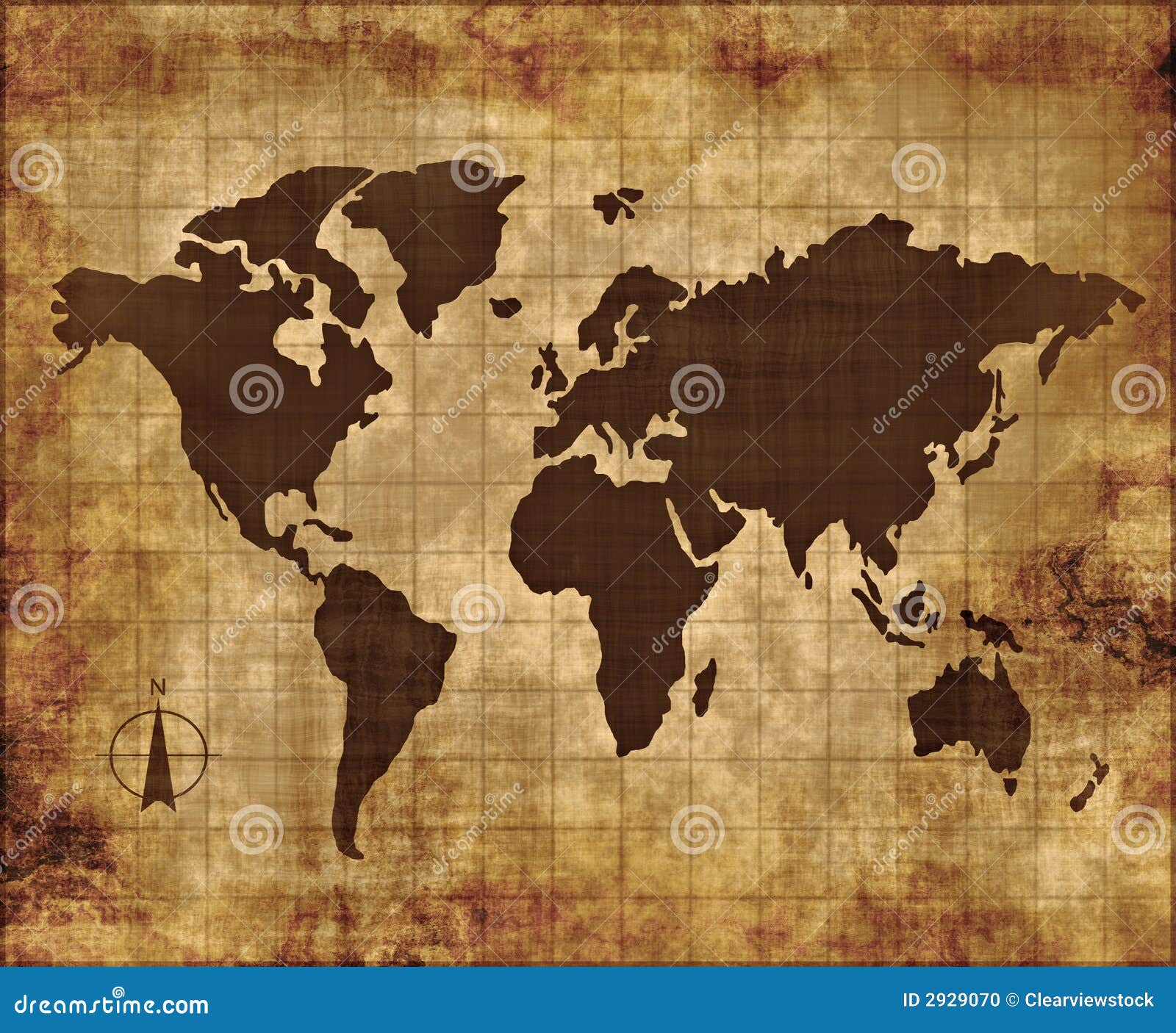 Old Fabric Paper Parchment Map Stock Vector - Illustration of paper ...