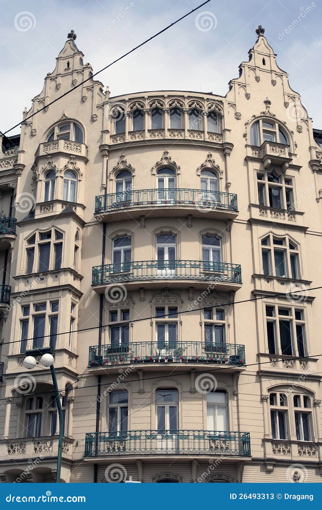 Old facade stock image. Image of design, real, city, exterior - 26493313