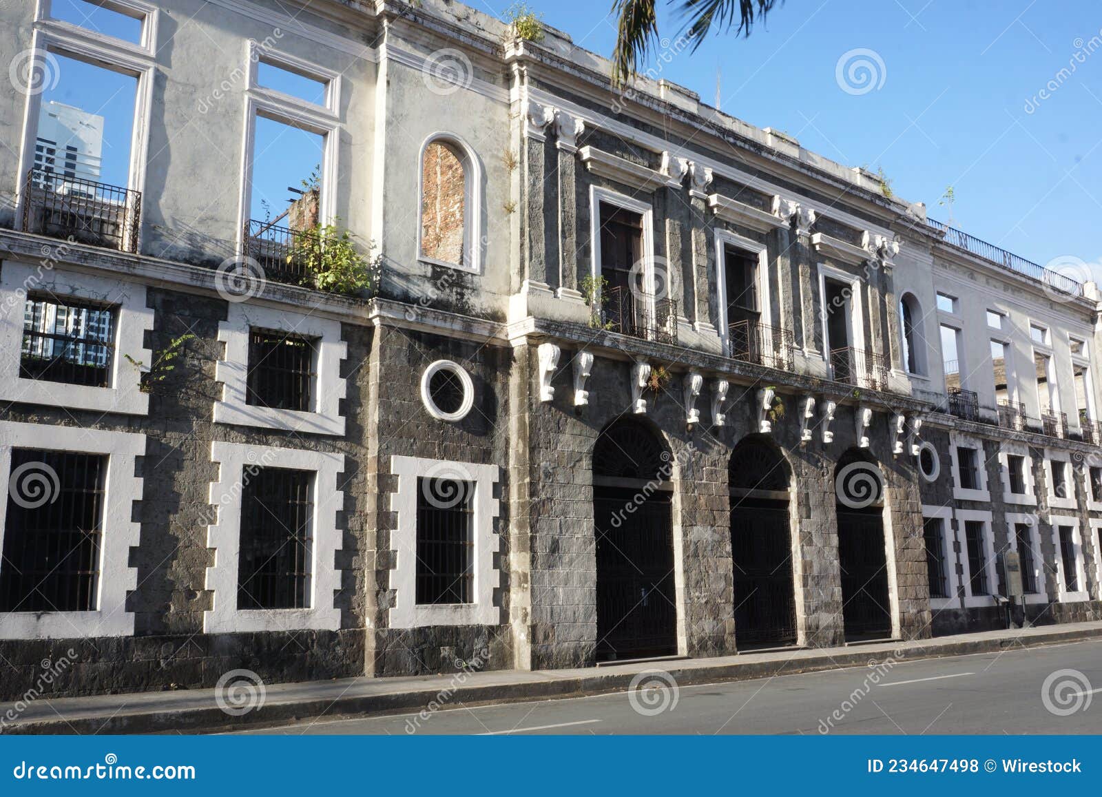 Old Facade of the Aduana Building in Manila, Philippines Stock Photo ...