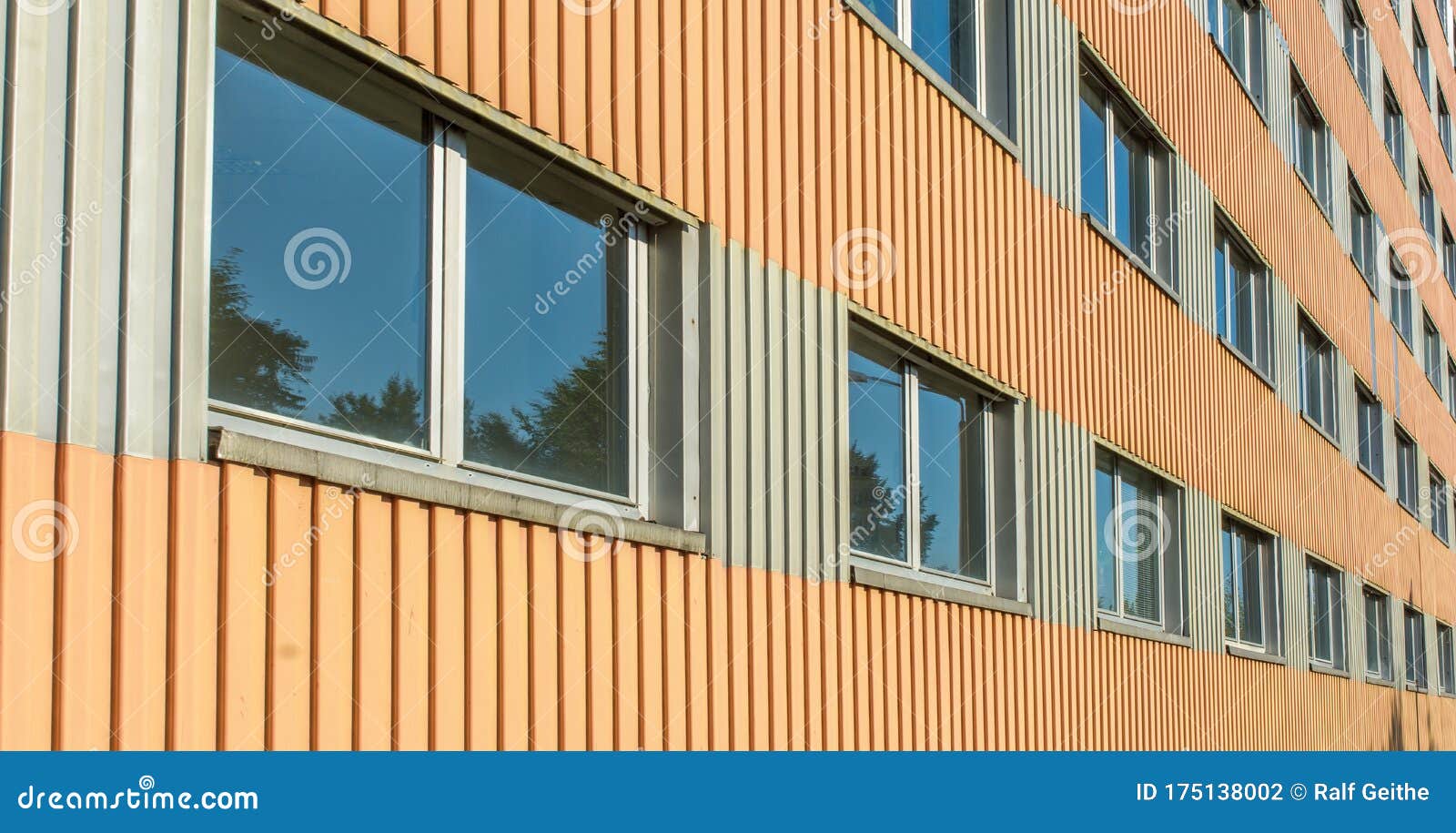 Old Facade of a Former Office Building Stock Photo - Image of estate ...