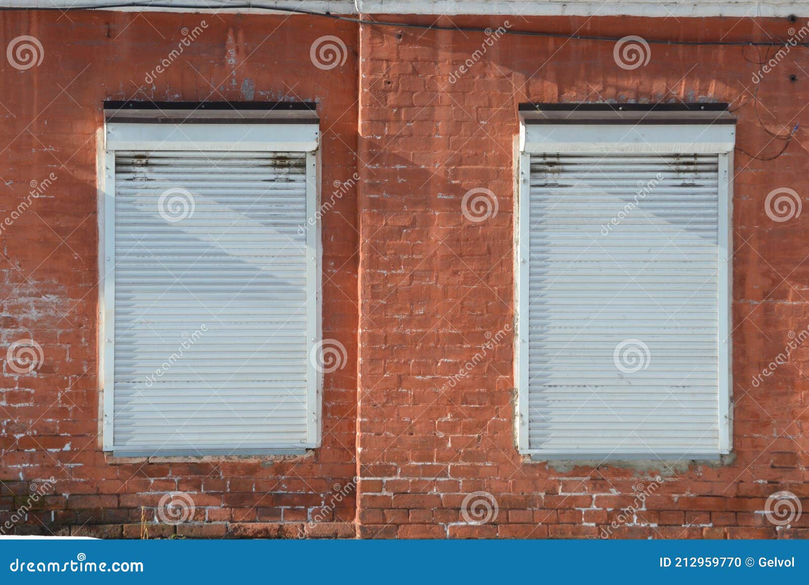 Facade With Painted Ceramic Triangular Tiles Stock Photography ...