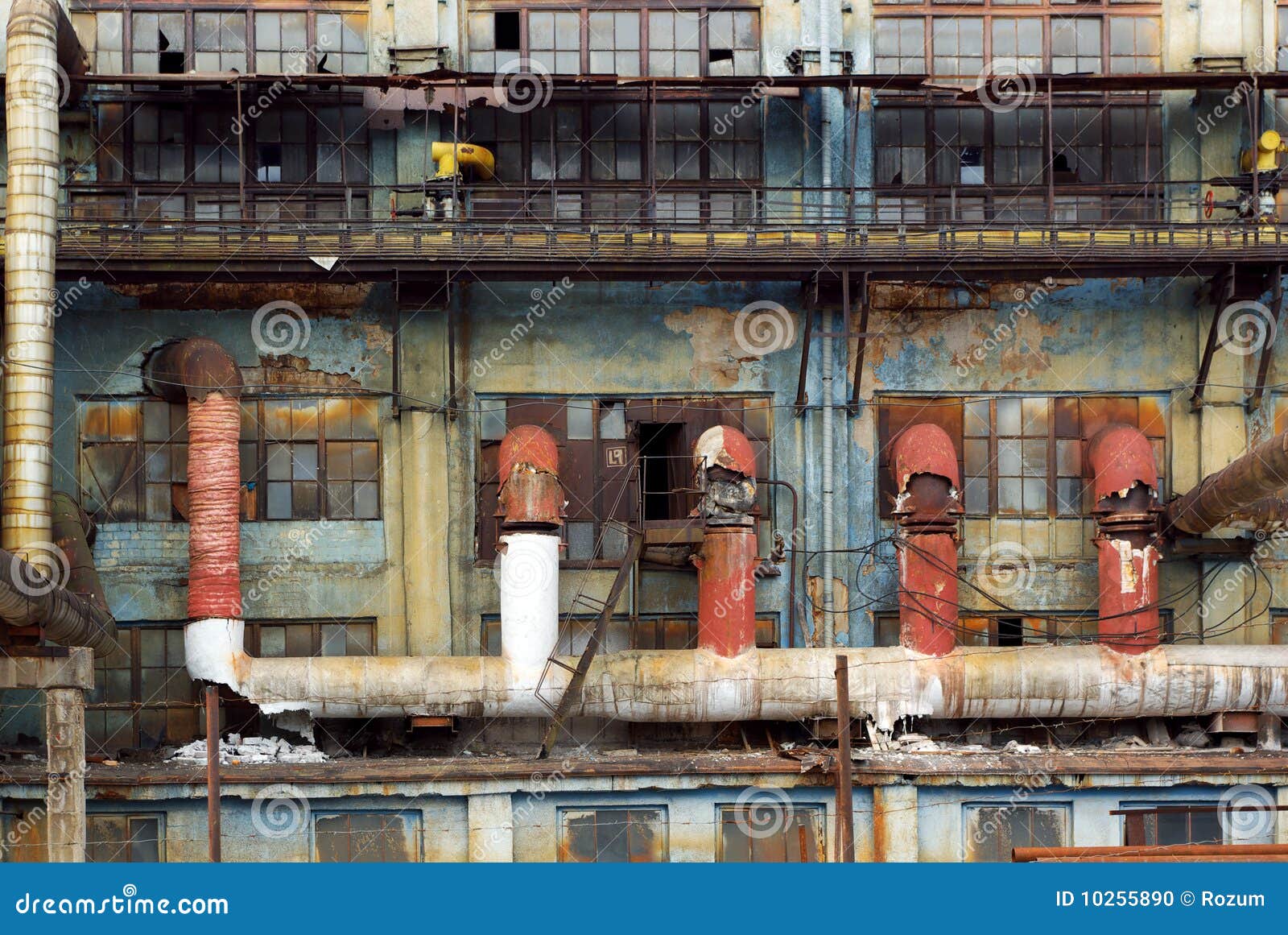 Old factory stock photo. Image of place, abstract, grey - 10255890