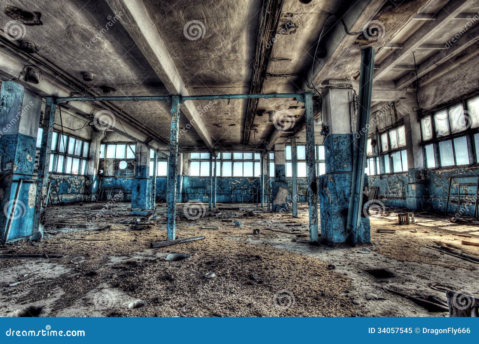 Old factory stock image. Image of ceiling, abstract, built - 34057545