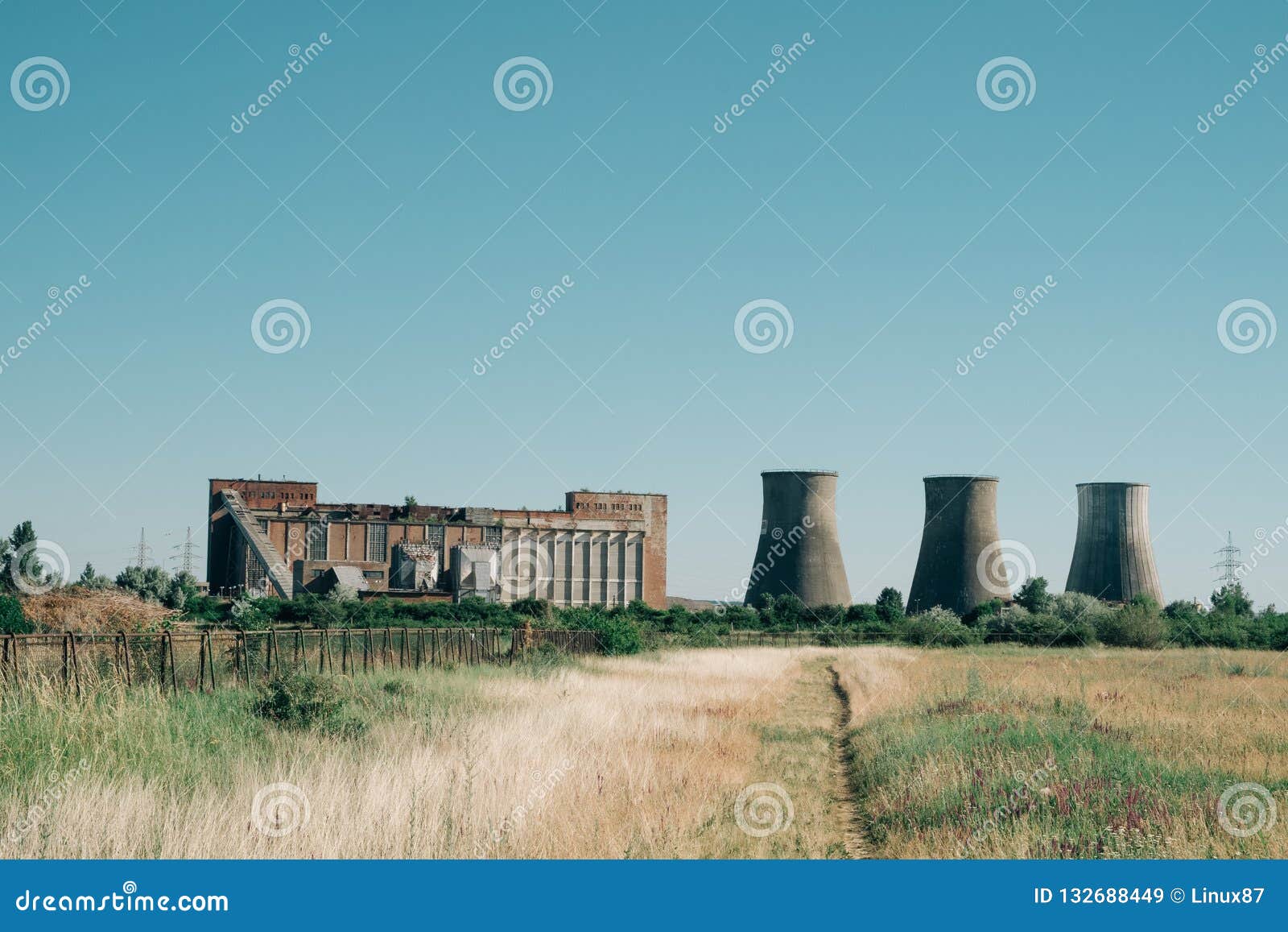 Old Factory and Big Chimneys Stock Image - Image of power, obsolete ...