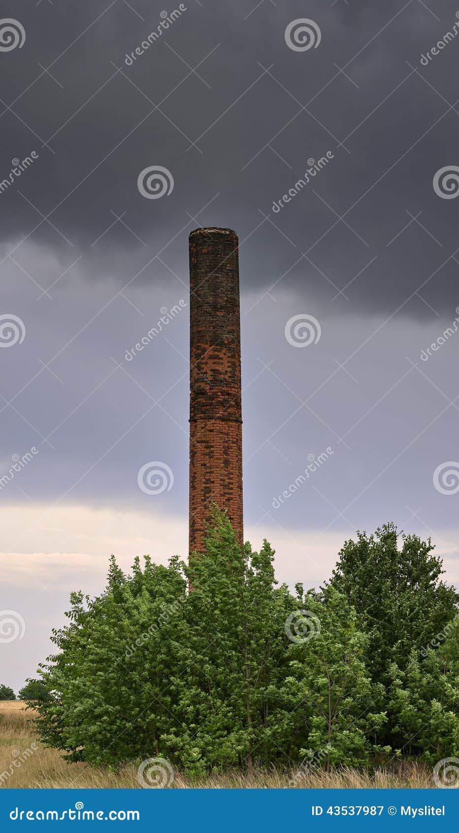 Old factory chimney stock image. Image of brick, pollution - 43537987