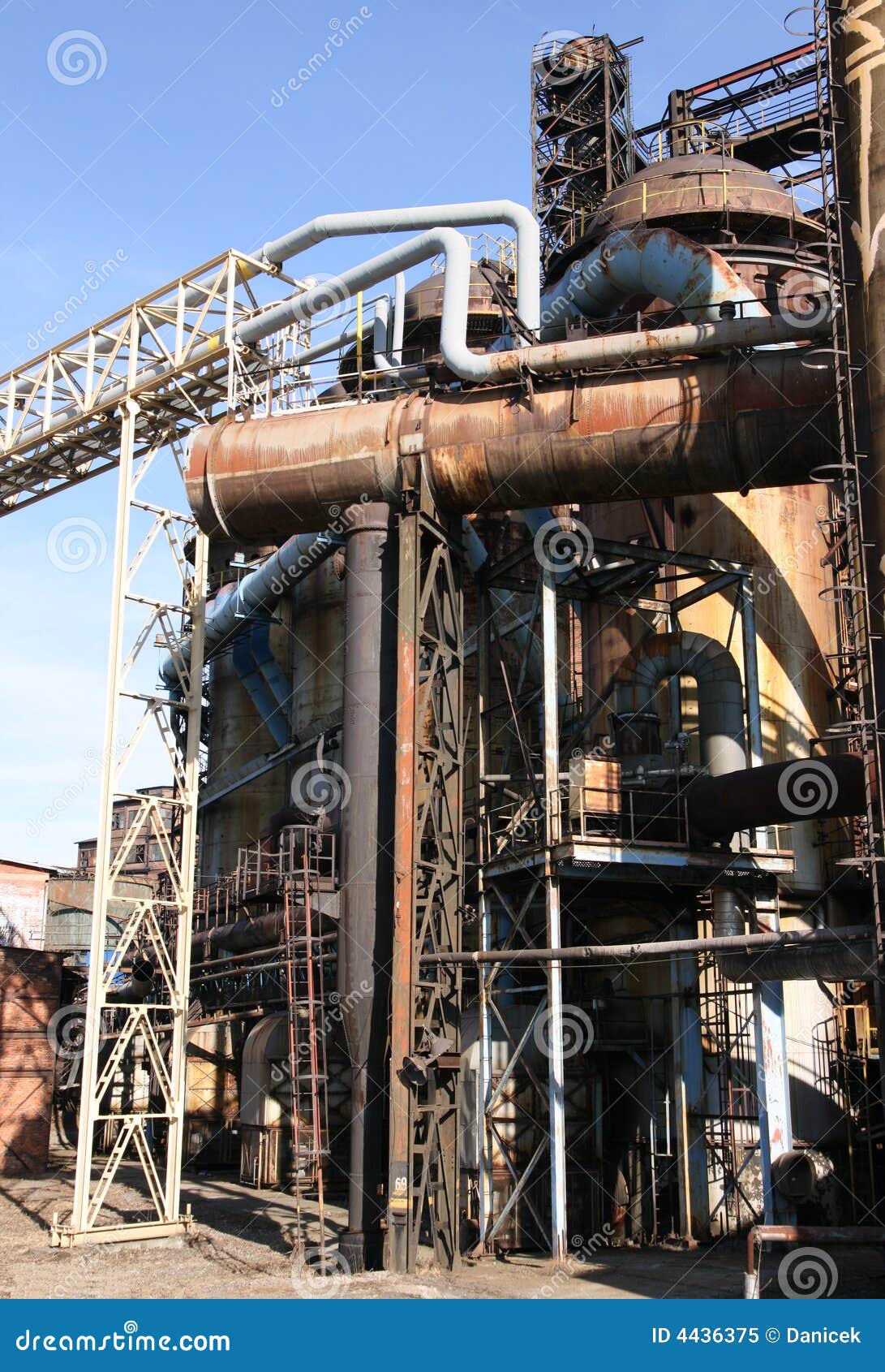 Old factory construction stock image. Image of fuel, construction - 4436375