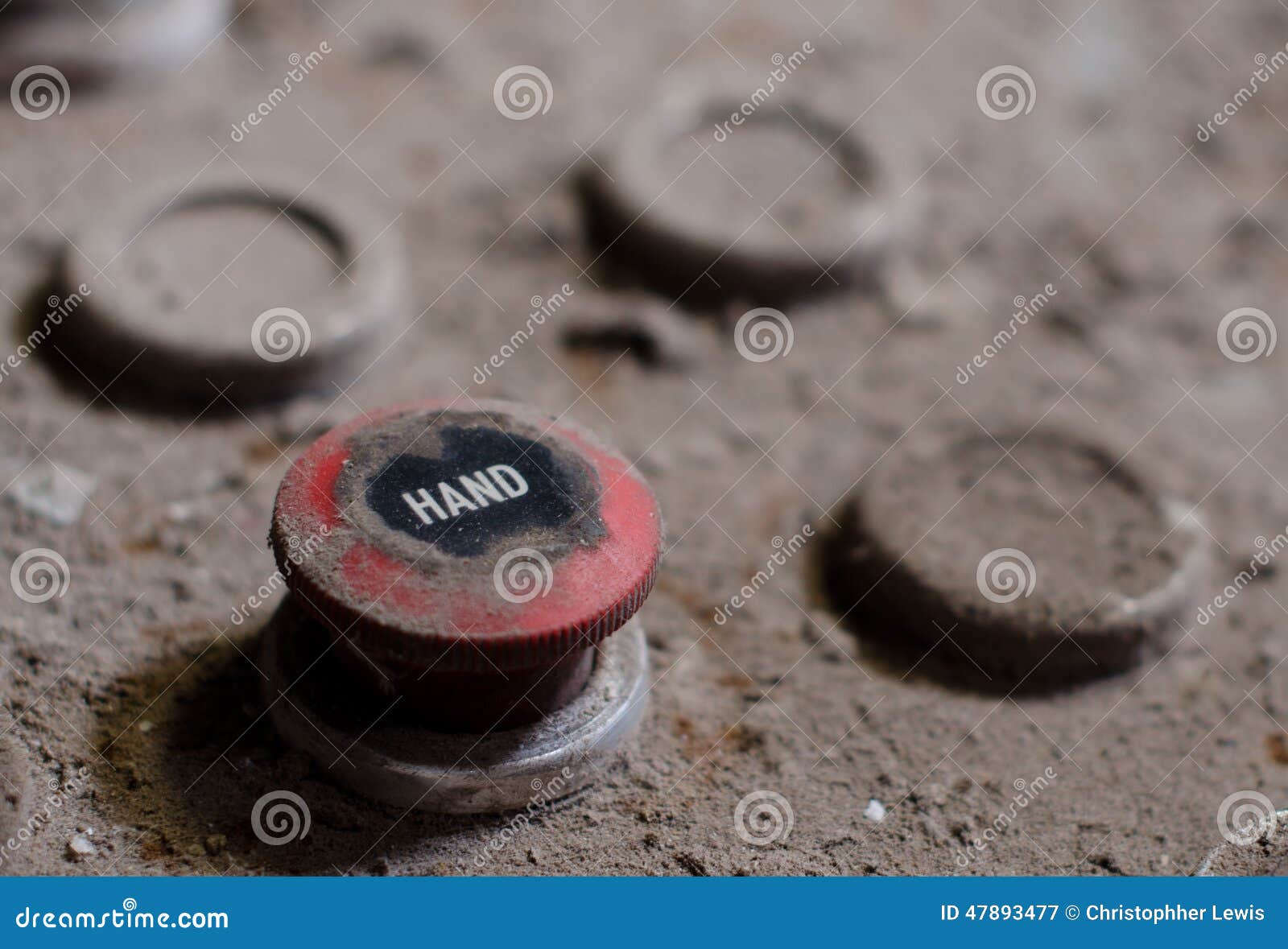 Old Factory Control Panel Button Stock Image - Image of antique ...