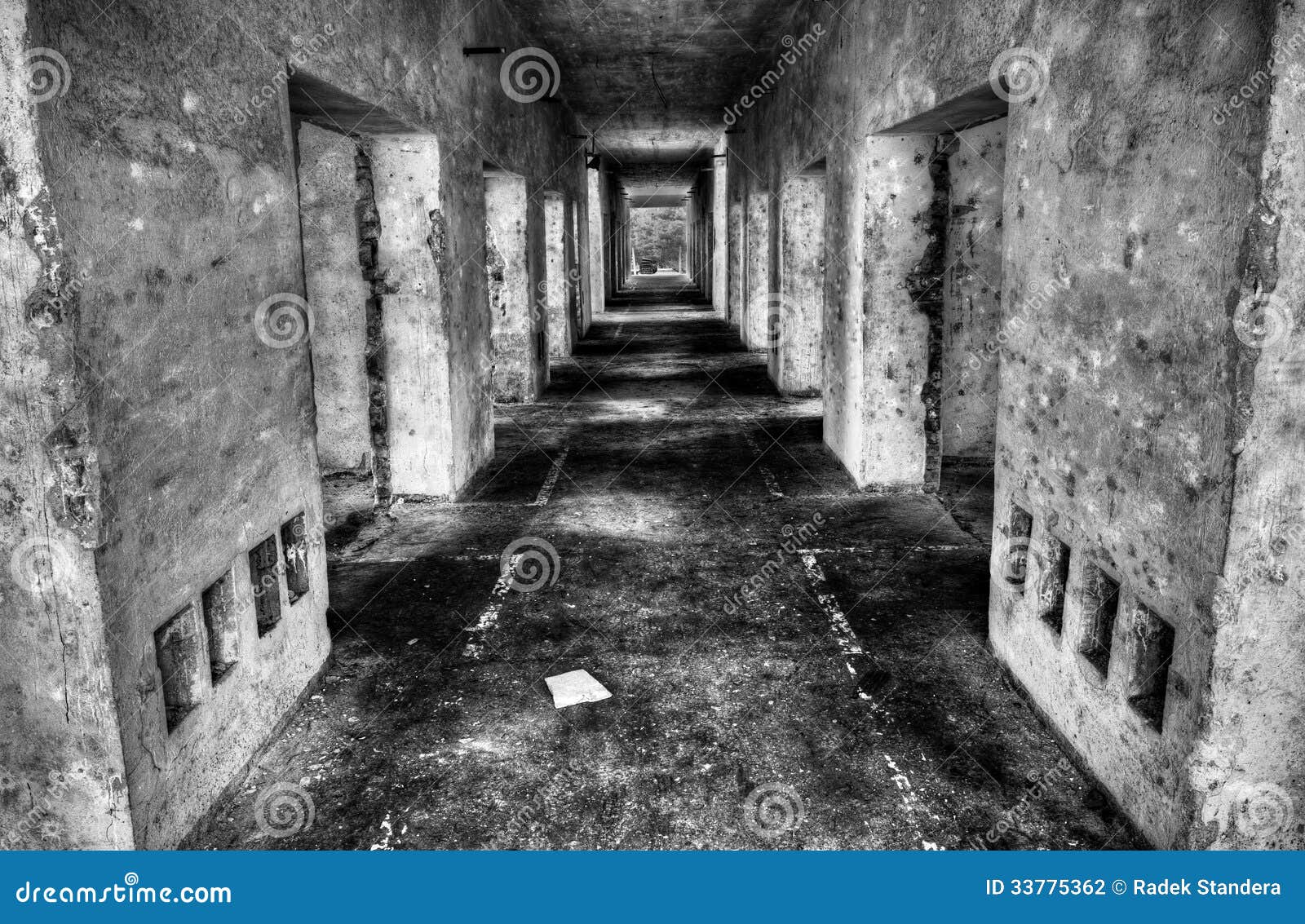 An old factory corridor stock photo. Image of ruin, room - 33775362