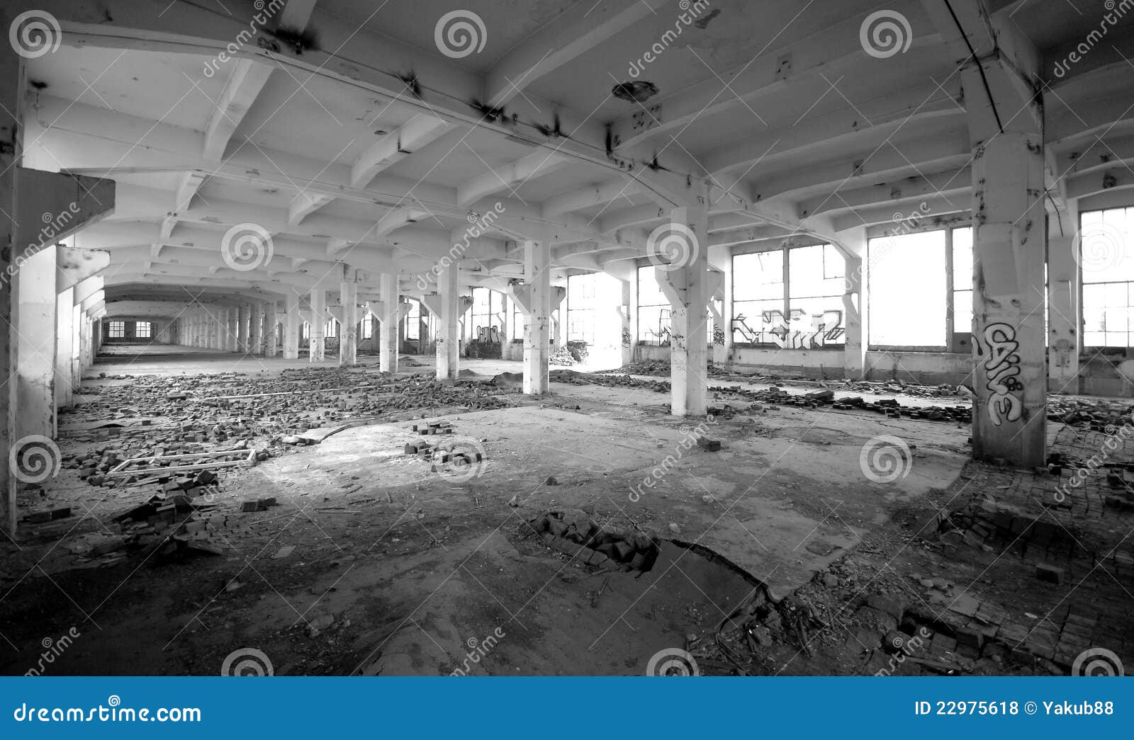 Old factory hall stock photo. Image of hall, abandoned - 22975618