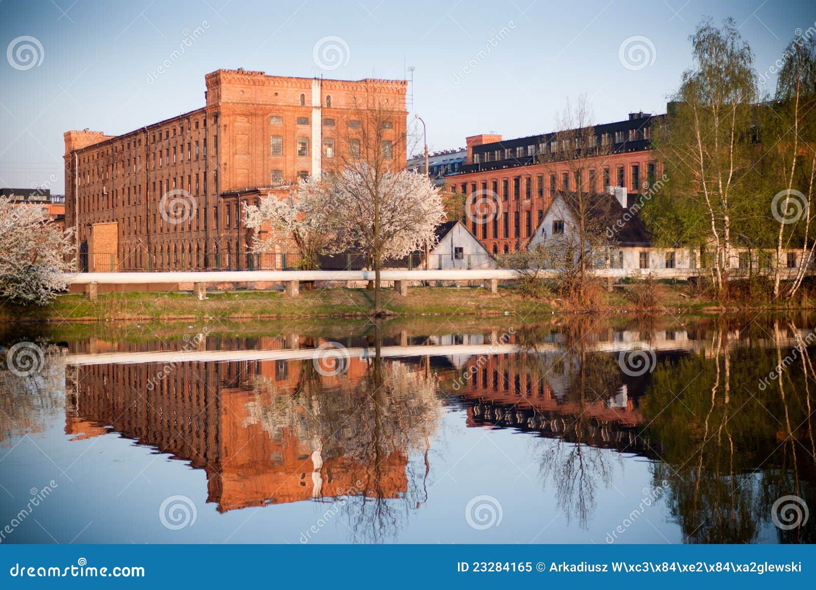Old factory in Lodz Poland stock image. Image of manufactura - 23284165