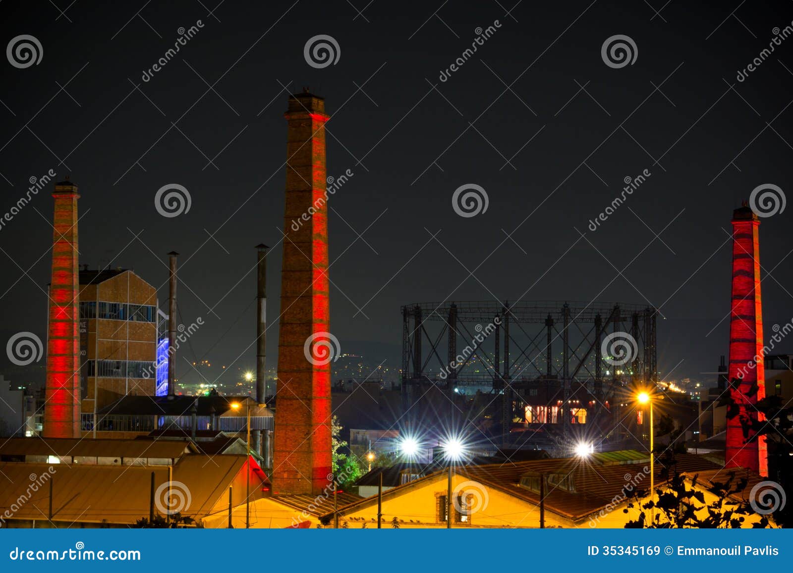 Old factory stock image. Image of machine, greek, blue - 35345169