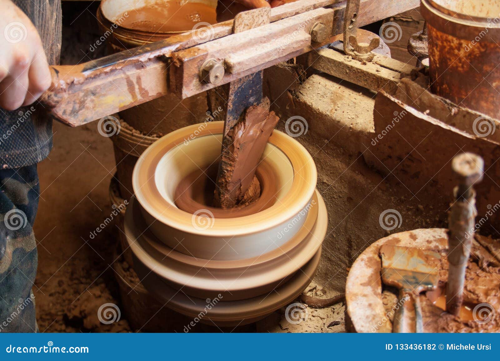 Pottery, old factory stock photo. Image of local, mechanical - 133436182